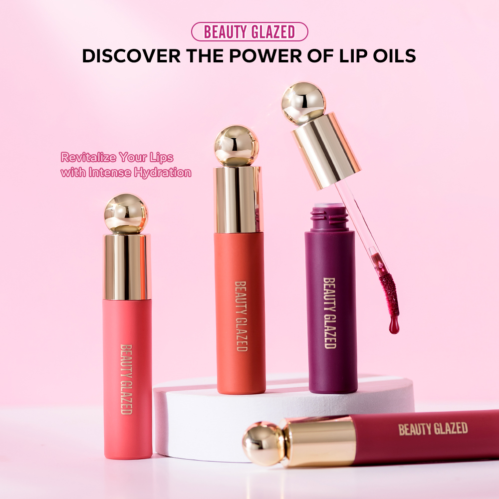 BEAUTY GLAZED Lip Tint Long-Lasting Waterproof Lip Oil Moisturizing ...