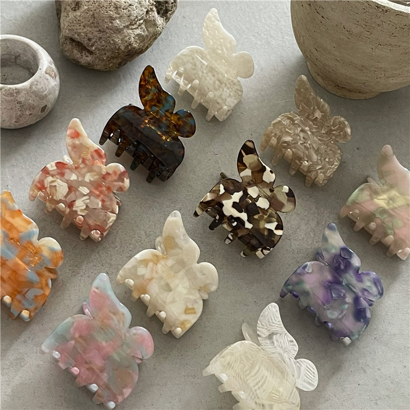Acetate Hair Clamp Butterfly Shaped Acrylic Hair Claw Clips Ponytail ...
