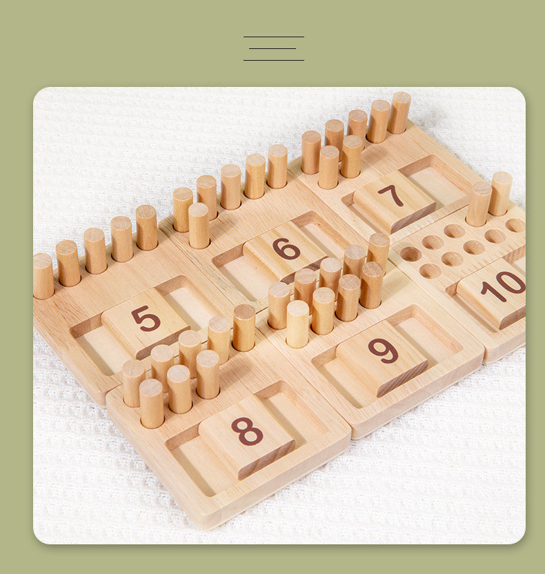 Counting Pegs - A Ten Frame Math Manipulatives Number Montessori Toy ...