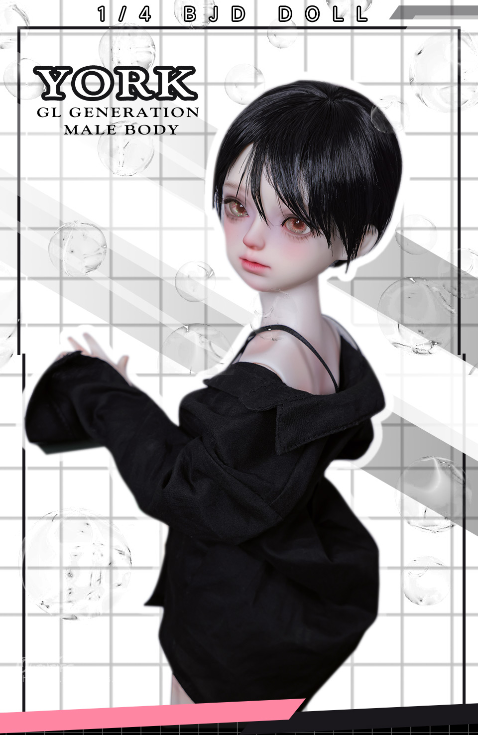 Bjd Doll 1/4 York Waitting For You New Design GL Generation Male Body ...