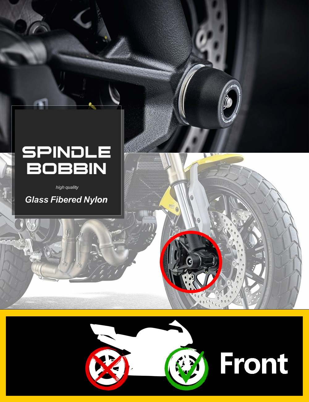 Motorcycle Front Spindle Bobbins protective for HONDA CB650R CB650F ...