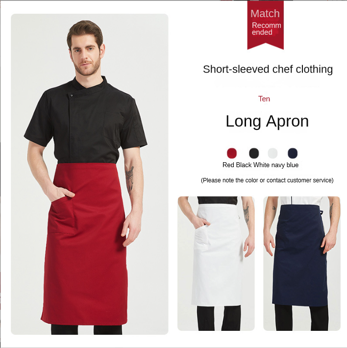 Ready Stock French restaurant black chef uniform short-sleeved male ...