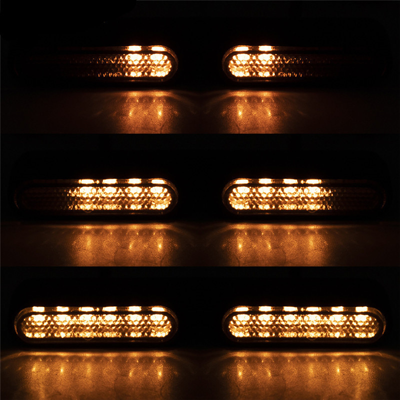 SEAMETAL 12V Motorcycle LED Turn Signal Light Aluminum Alloy ...