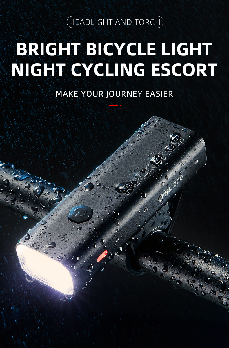Local Delivery ROCKBROS Bike Light Rainproof USB Rechargeable LED ...