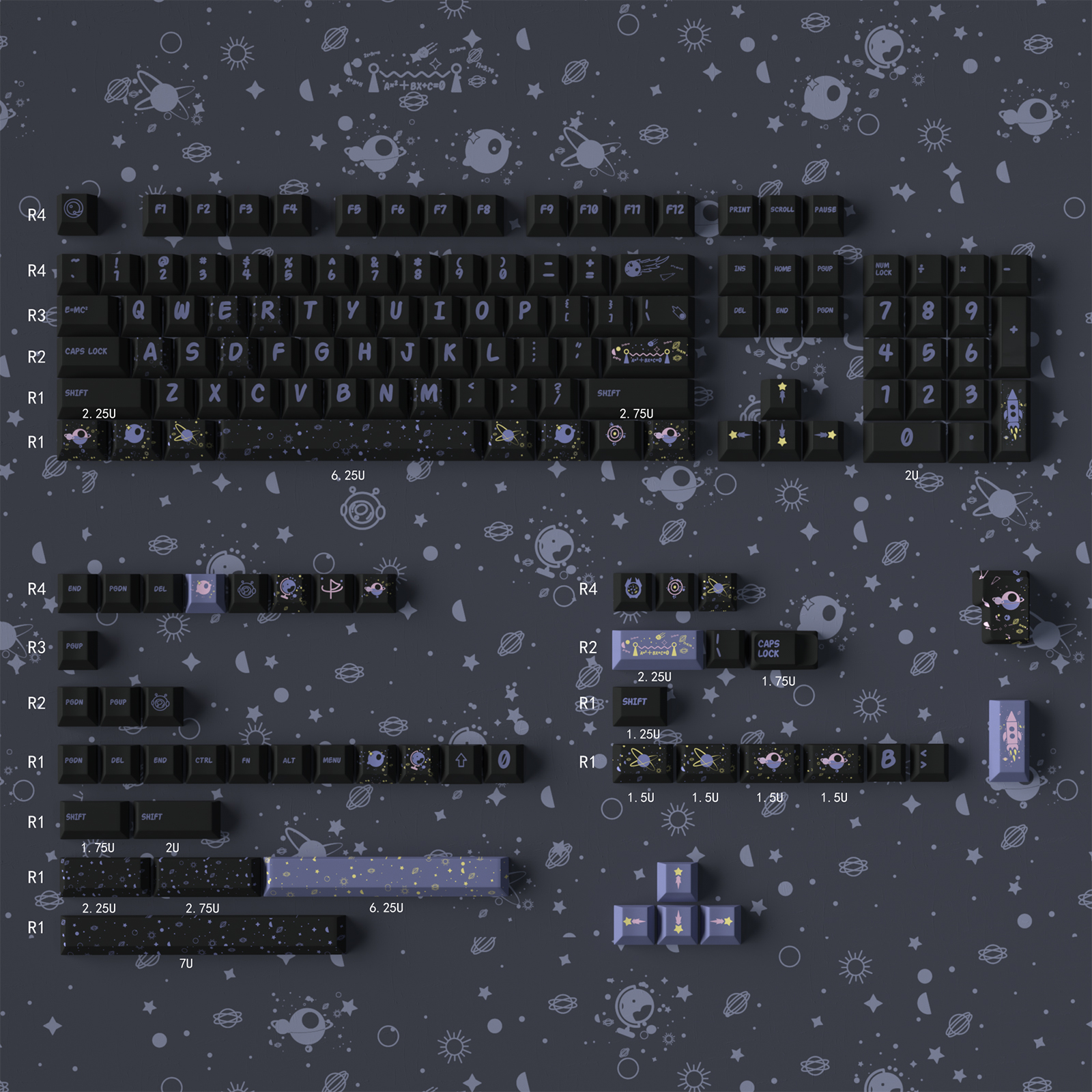 GMK 152 Keycaps Space odyssey Theme Keycap Full Set PBT Dye-sub Cherry ...