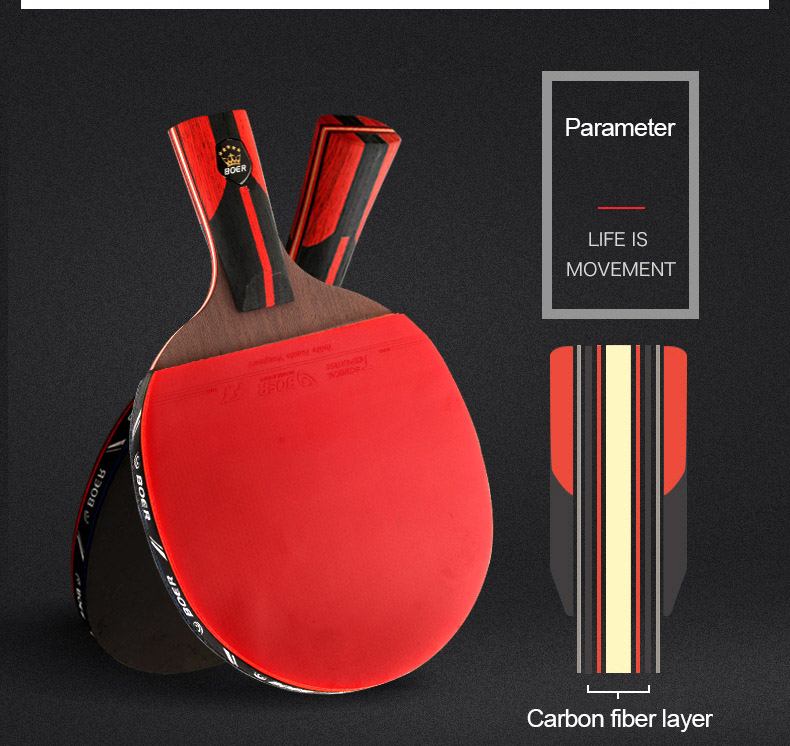 Original Boer Ping Pong Bat Finished Table Tennis Rackets 1-6 Star Ping ...