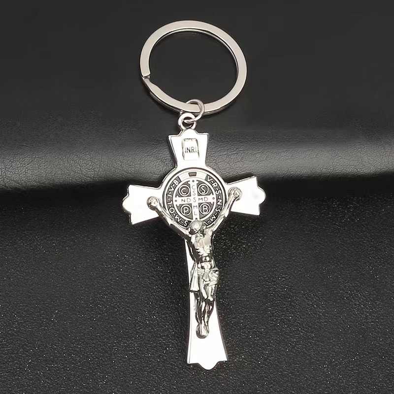 Creative Metal Cross Keychain Jesus's Redemption Christian Catholic ...