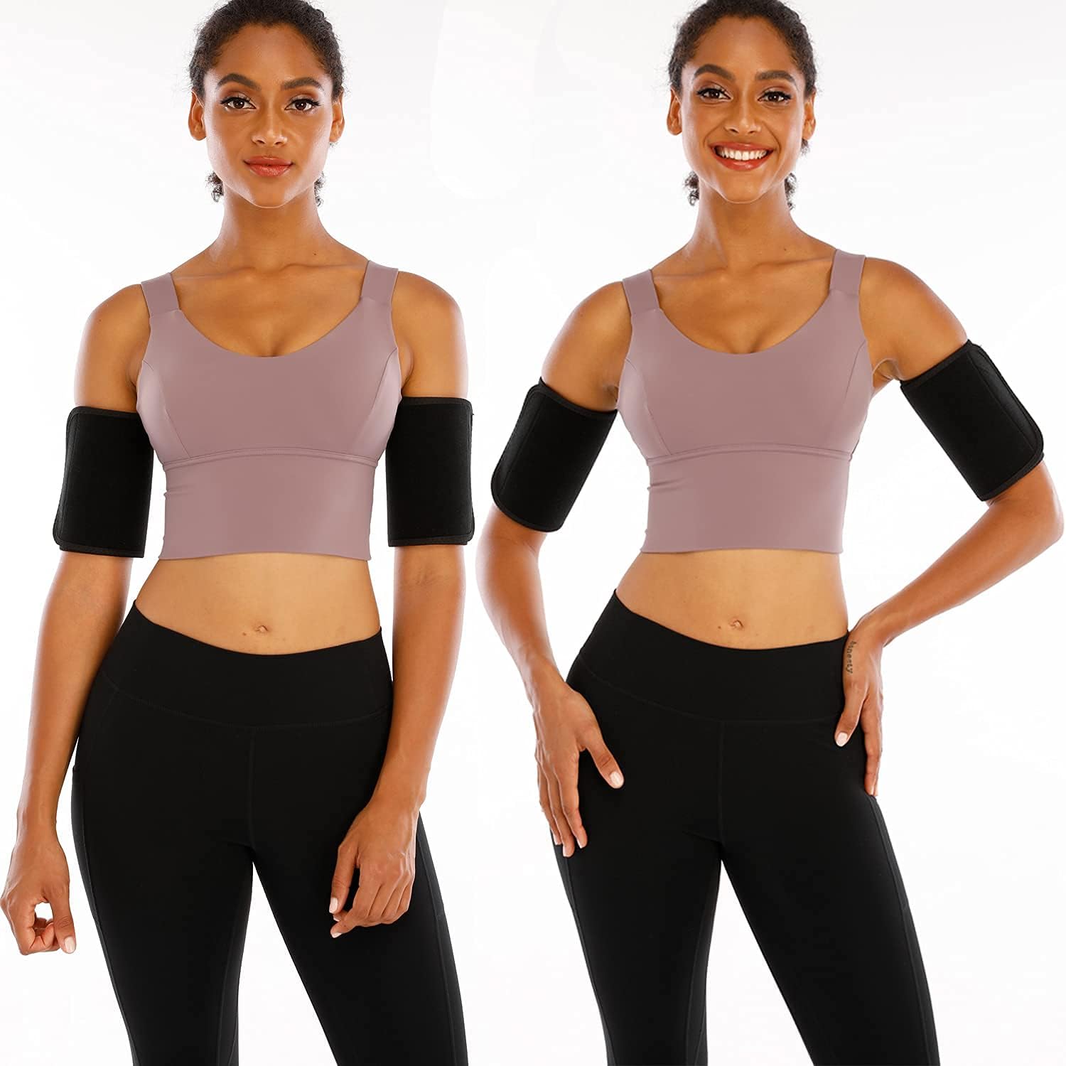 2 Pcs Arm Slimmer Sweat Arm Bands for Women Men Sauna Arm Trimmers ...