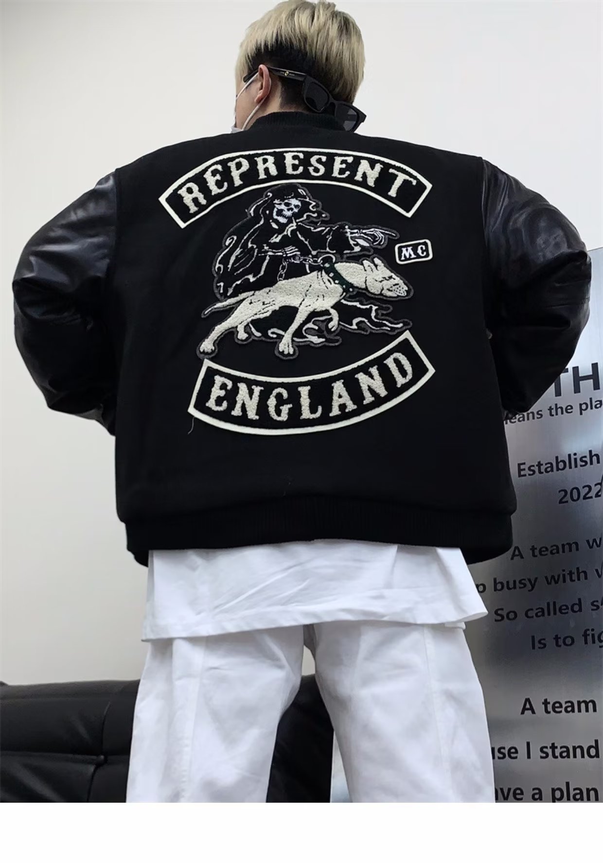 American Style Retro High Street Trend Embroidery Baseball Jacket High ...