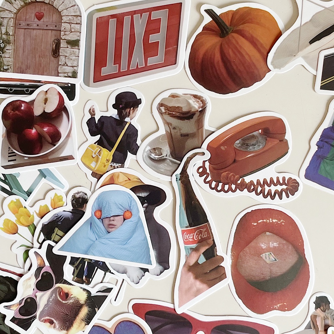 Cdaily|Blue Series/Green Series/Retro Color Series Sticker Pack Cute ...