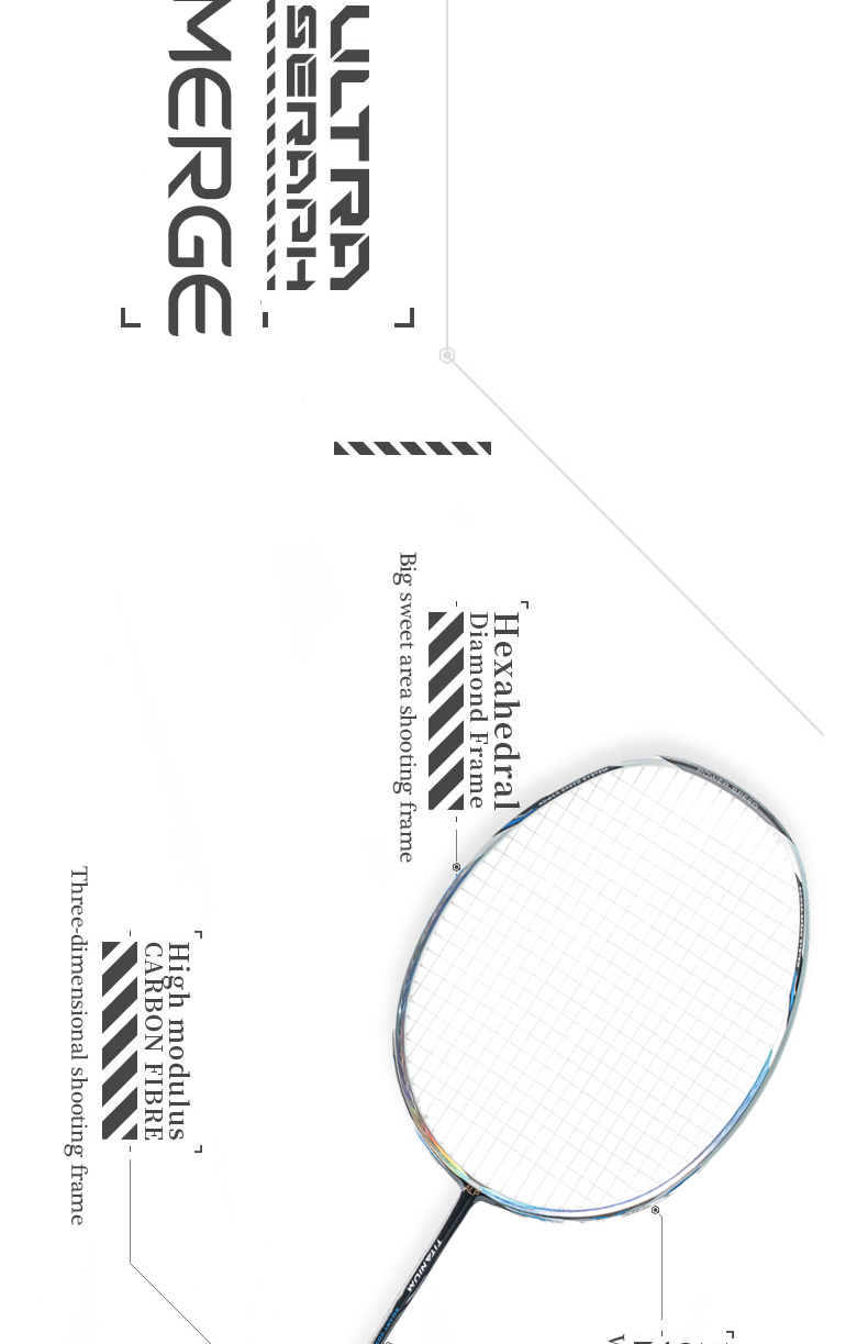 ALP BBQ3.0 T800 8U Light Offensive Pink/White/Blue/Black Badminton ...