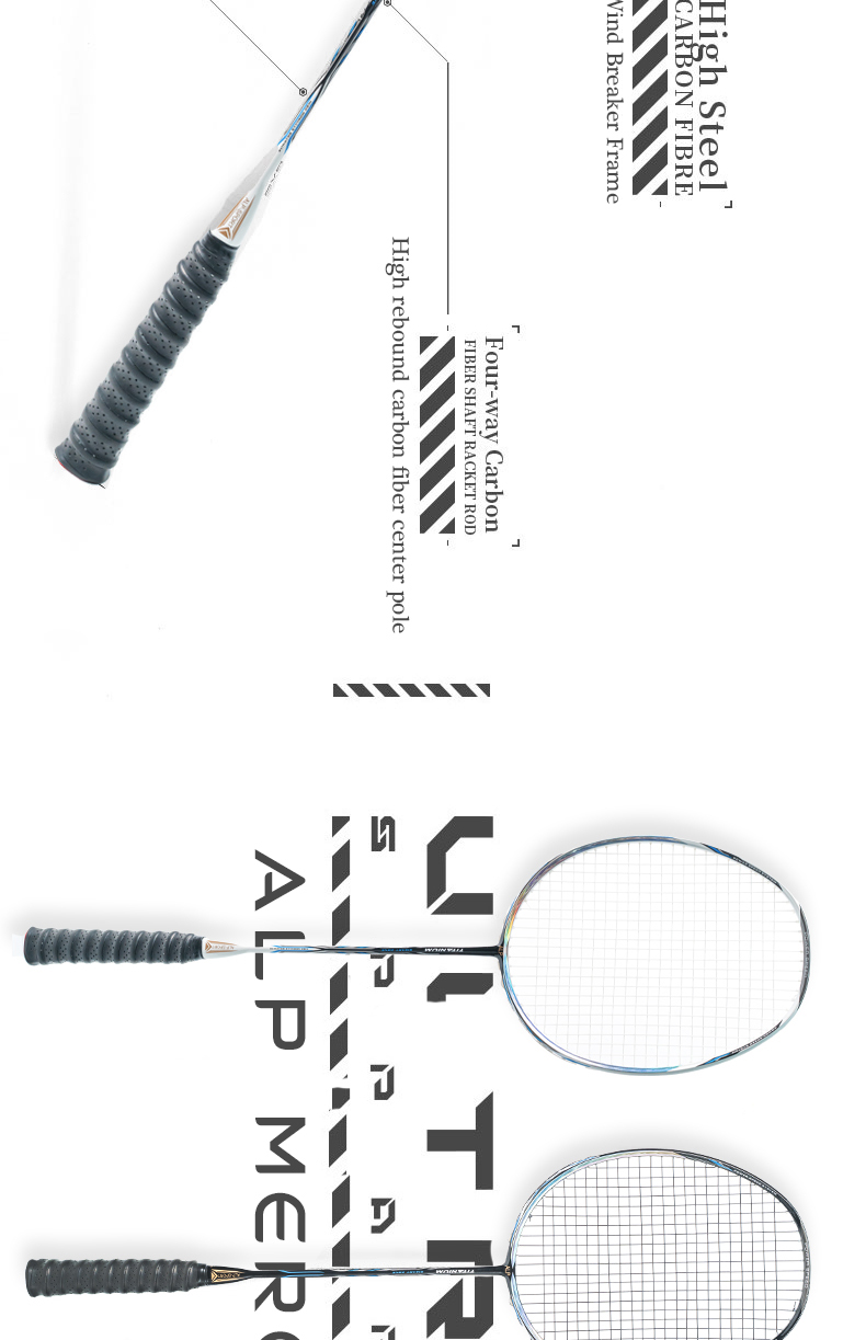 ALP BBQ3.0 T800 8U Light Offensive Pink/White/Blue/Black Badminton ...