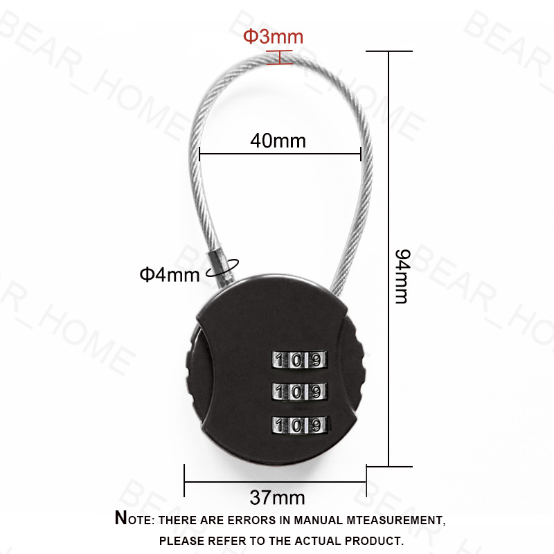 Wire Rope Digit Padlock Travel Smart Combination Lock Suitcase Anti ...