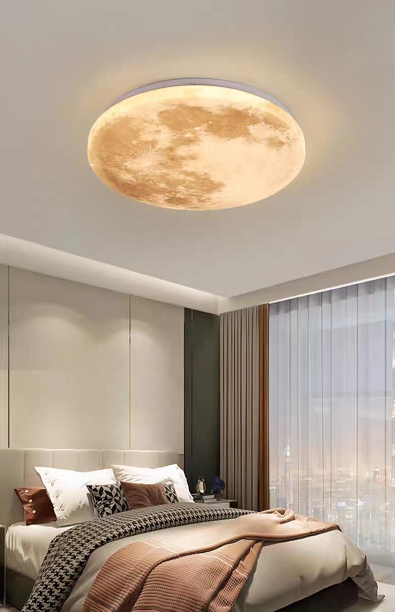 Modern Creative Moon Lamp Nordic Minimalist Led Moon Ceiling Light ...