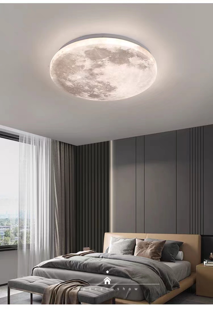 Modern Creative Moon Lamp Nordic Minimalist Led Moon Ceiling Light ...
