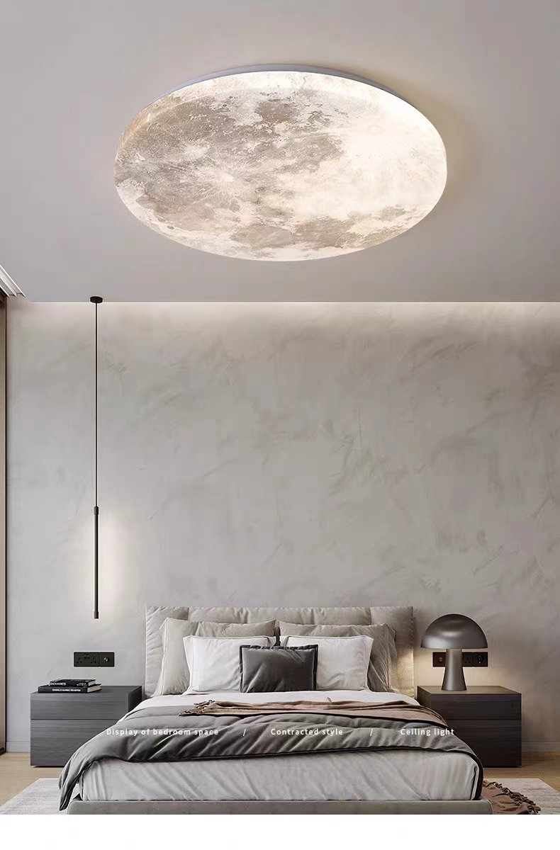 Modern Creative Moon Lamp Nordic Minimalist Led Moon Ceiling Light ...