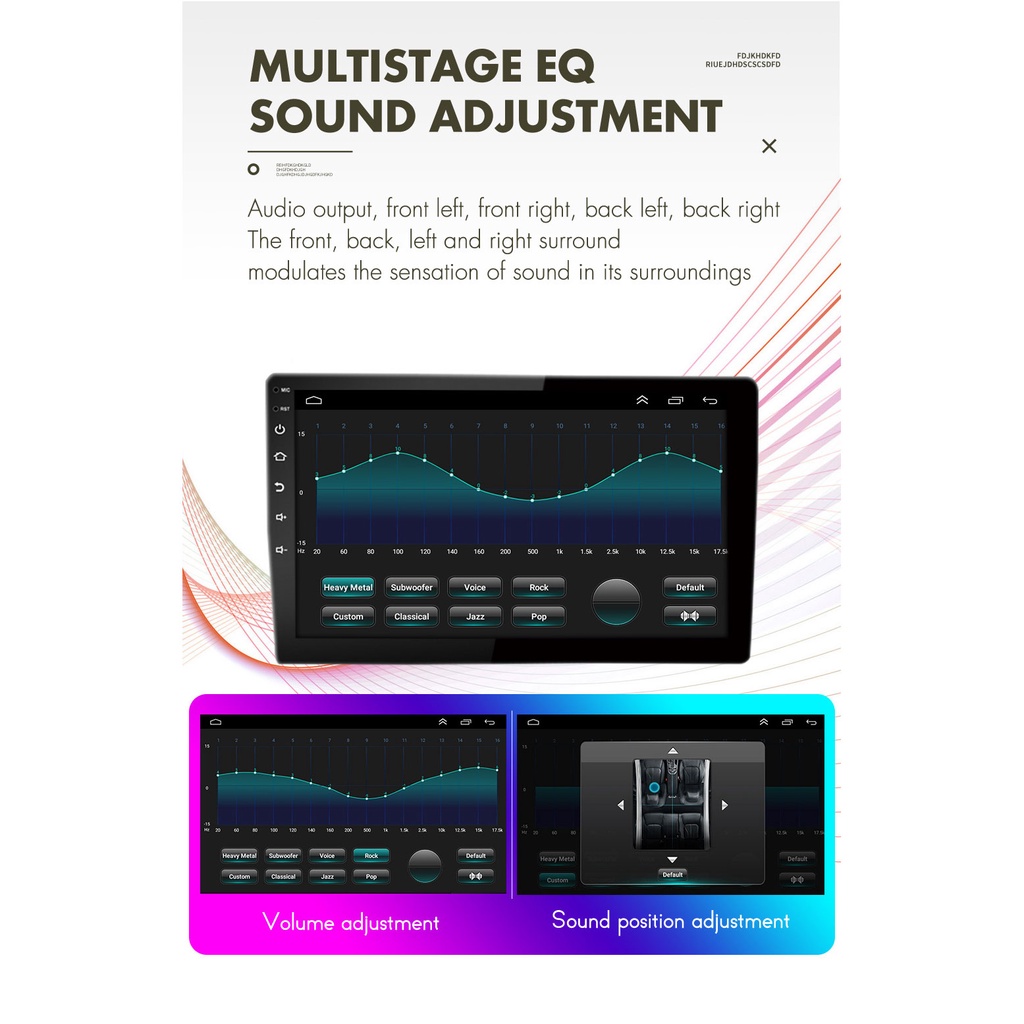 Dual Fan android head unit 7 9 10 inch 【4GB RAM+64GB】 2 din Quad Core ...