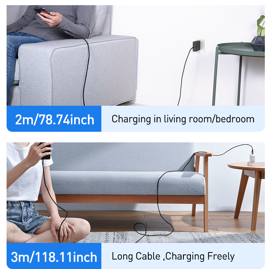 Rocoren PD 100W LED Display USB Type C Cable 5A Quick Charge Fast ...