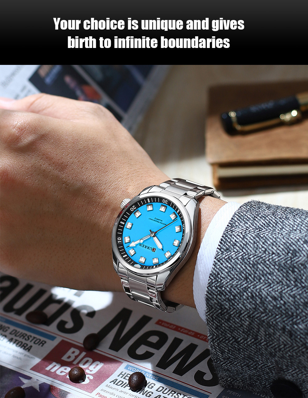 CURREN New Simple Men's Watches Original Authentic Luxury Brand ...