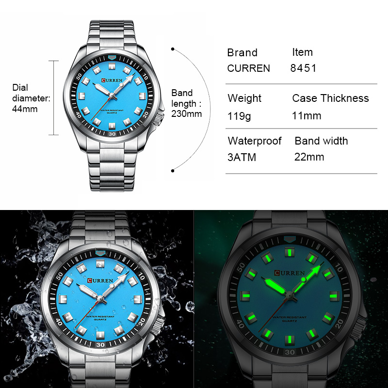 CURREN New Simple Men's Watches Original Authentic Luxury Brand ...