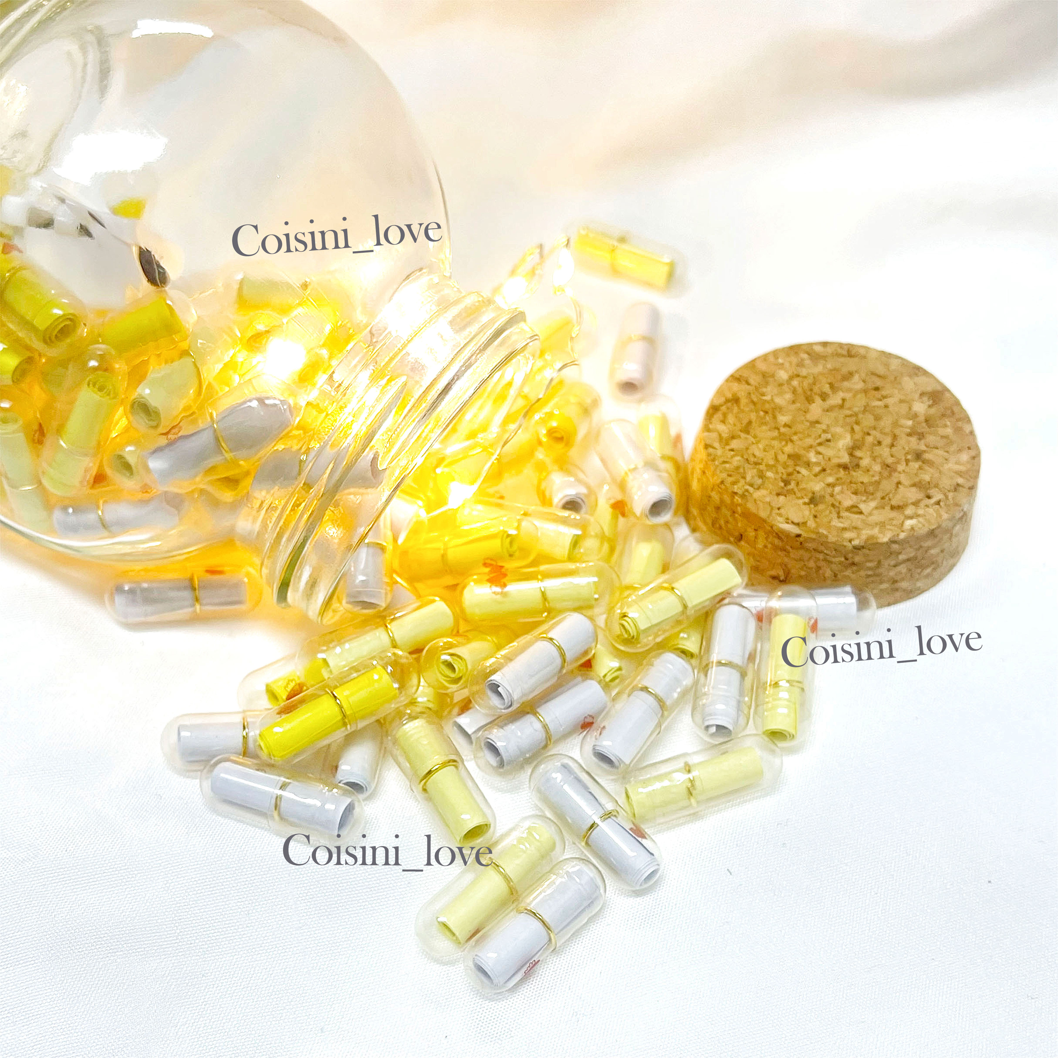 [Coisíní] 100Pcs Mini Capsules DIY Small Note Love Letter 5 Style Paper ...