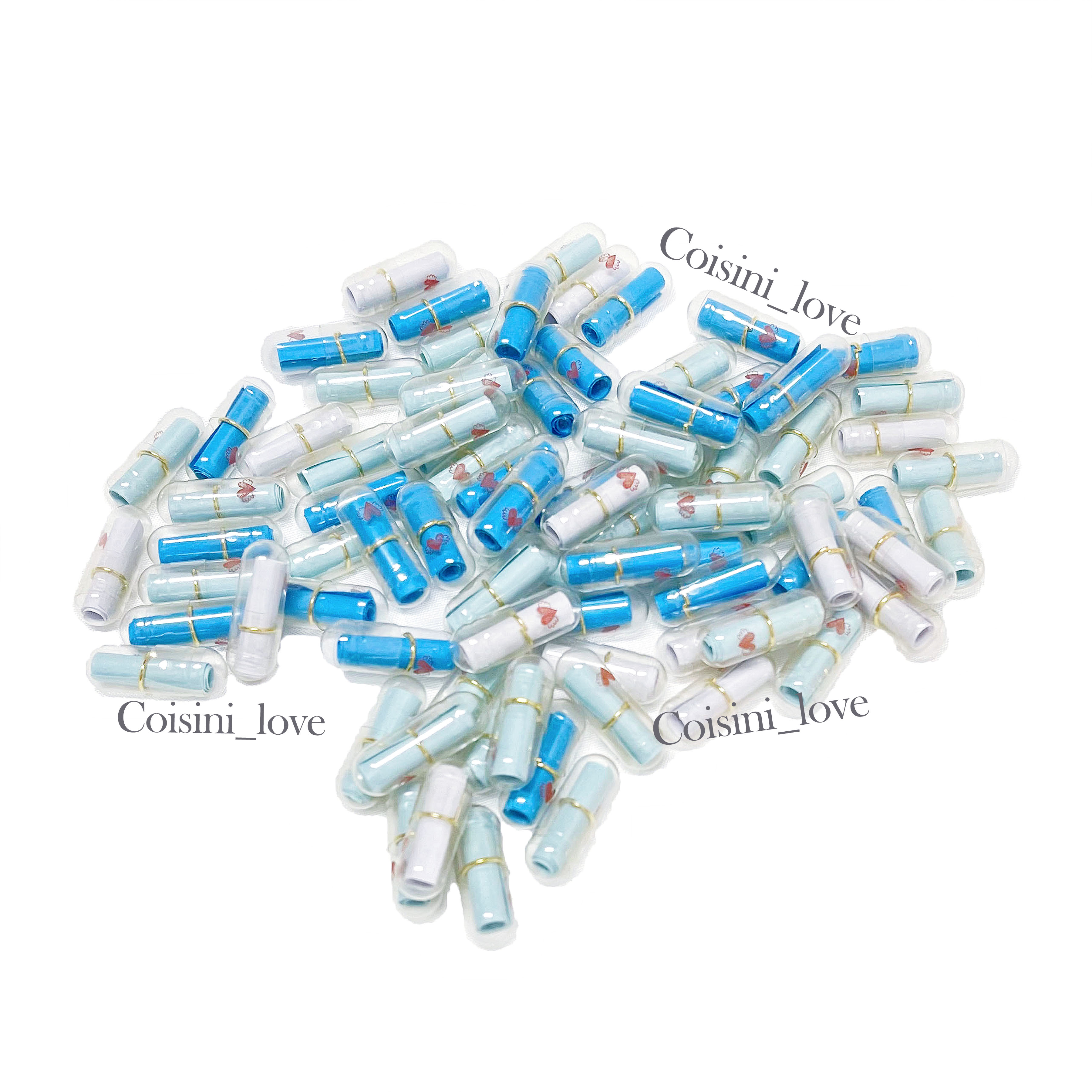 [Coisíní] 100Pcs Mini Capsules DIY Small Note Love Letter 5 Style Paper ...
