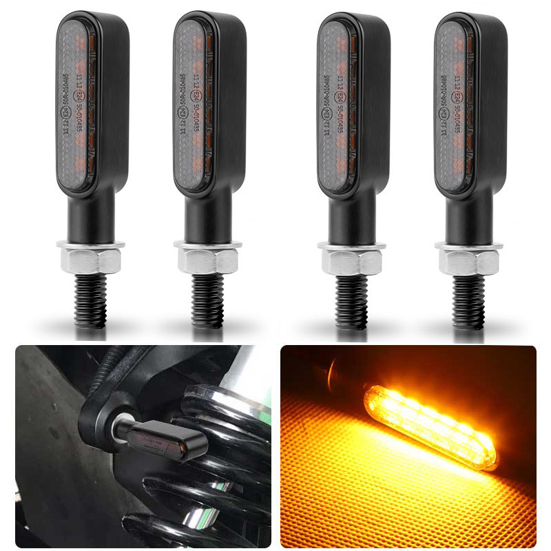 2pcs 6 Leds Motorcycle Indicators Mini LED Turn Signal Light Flasher ...