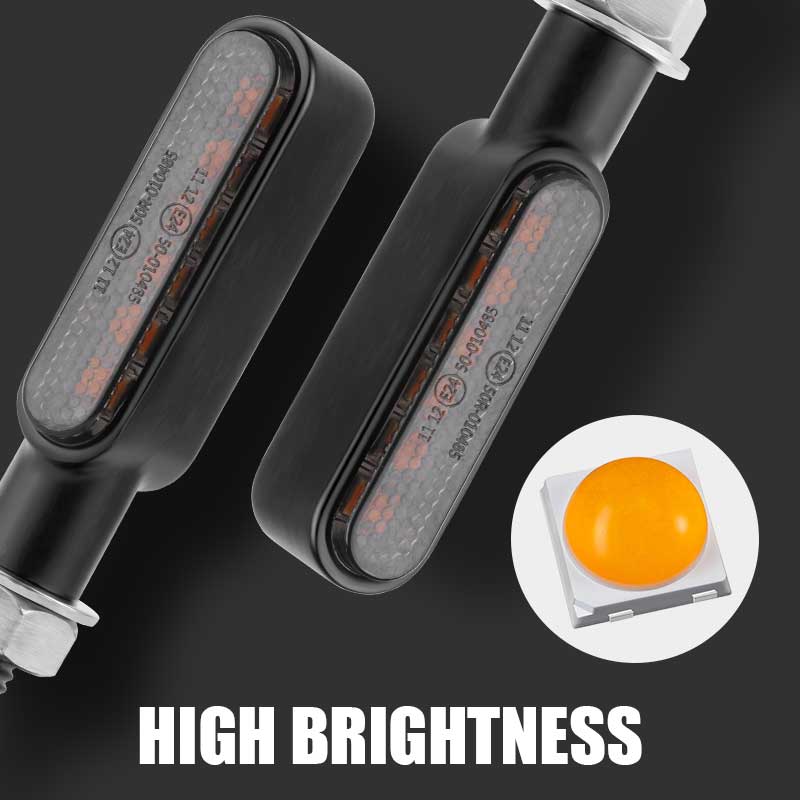 2pcs 6 Leds Motorcycle Indicators Mini LED Turn Signal Light Flasher ...