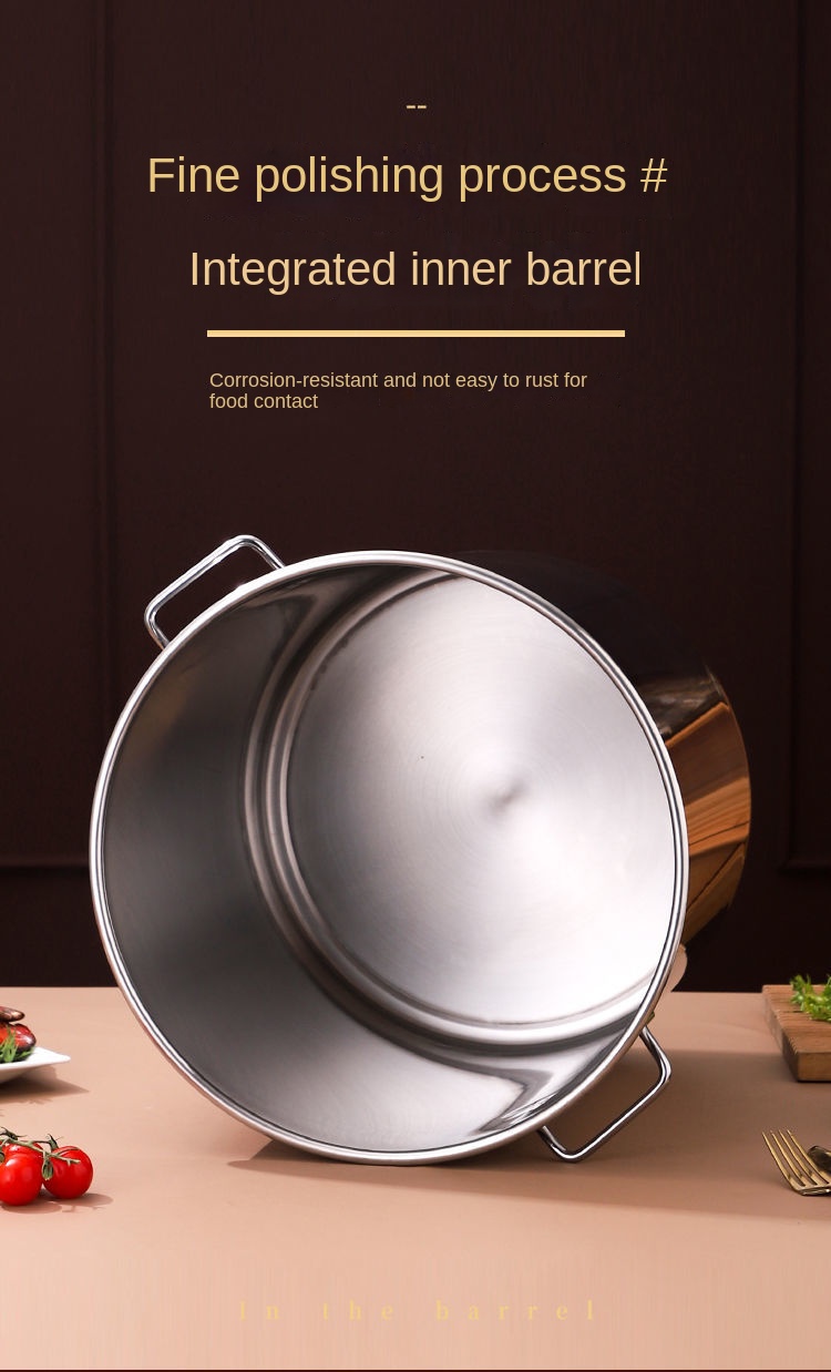 304 Stainless Steel Pot Large Capacity Storage Bucket Commercial Soup ...