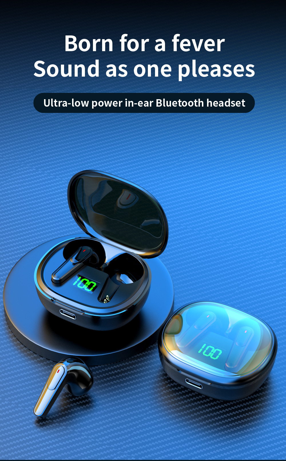 TWS Pro50 Bluetooth Earphone Sport Game Earbuds LED Display Noice ...