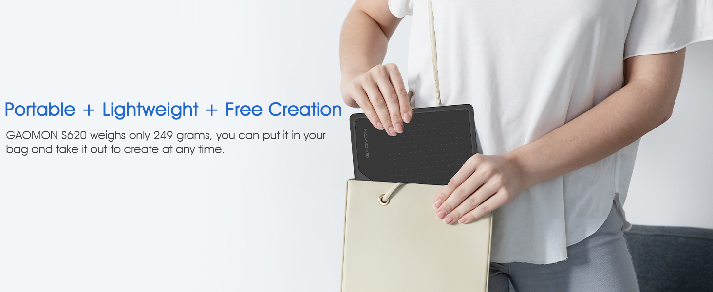 GAOMON S620 Graphics Tablet 6.5 x 4 Inches Pen Tablet with 4 Express ...