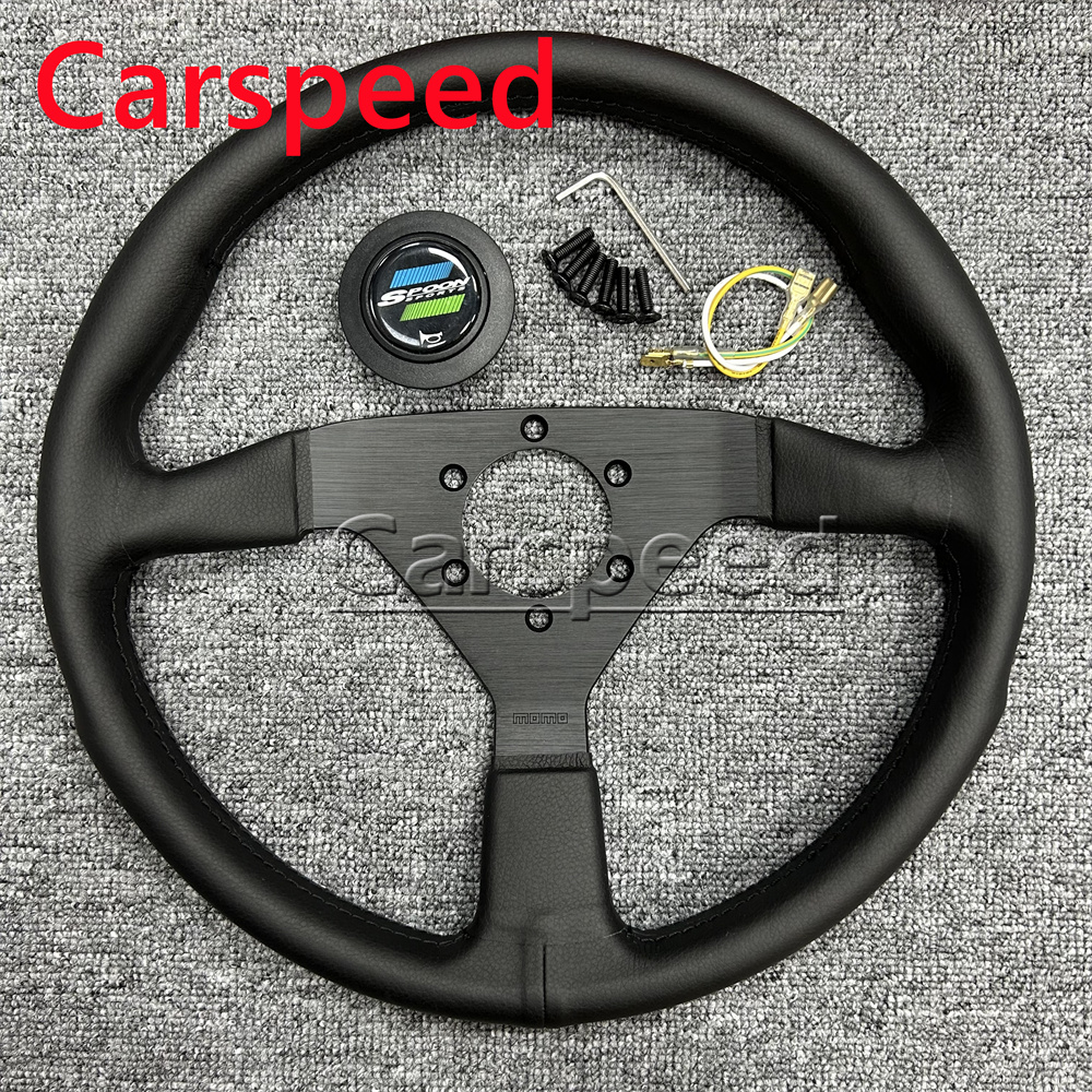 14inch/350mm MOMO V1 Style Spoon Sports Leather Drift Sport Car ...