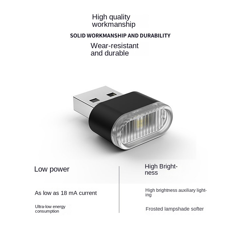 5V Mini USB Light Car Decorative Lamp Long Service Life Wide ...