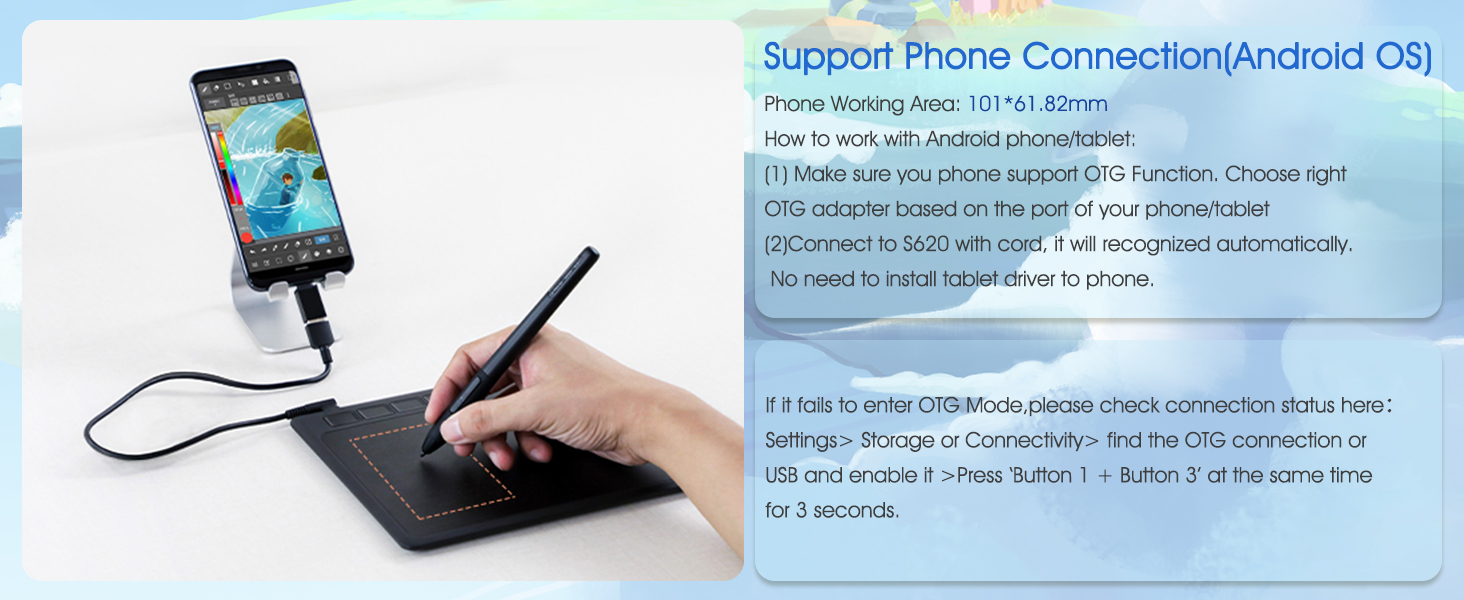 GAOMON S620 Graphics Tablet 6.5 x 4 Inches Pen Tablet with 4 Express ...