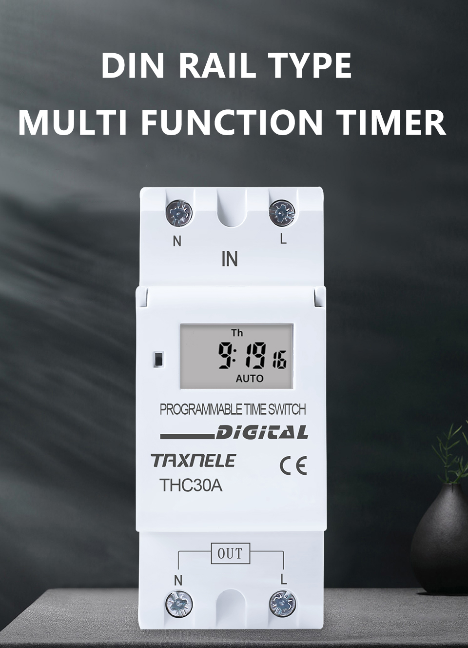 Din Rail Digital Weekly Timer 220v Input 7 Days Programmable 24hrs Mini