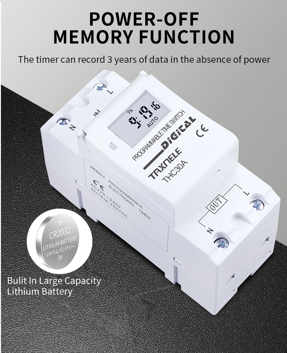 Din Rail Digital Weekly Timer 220v Input 7 Days Programmable 24hrs MINI ...
