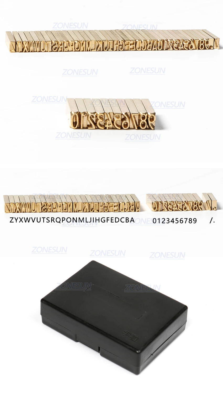 ZONESUN 3mm 4mm Character Set of Coding Machine Letter Number Symbol ...