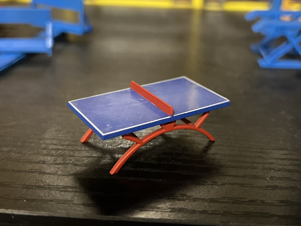 1/64 Diorama Table Tennis Table Model Outdoor City Building Scene ...