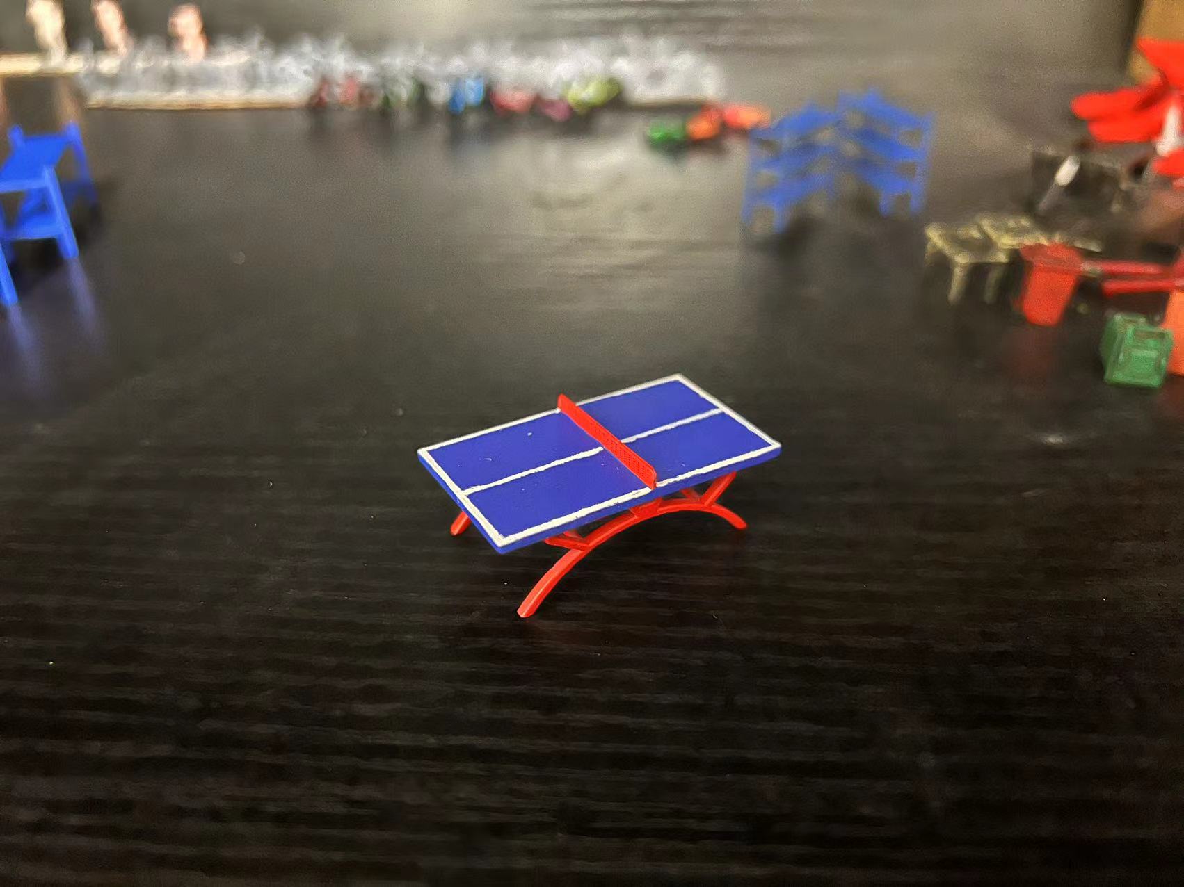 1/64 Diorama Table Tennis Table Model Outdoor City Building Scene ...