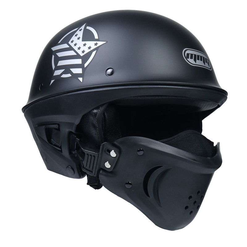 Motorcycle retro helmet, hoodlum helmet, gang full cover helmet ...