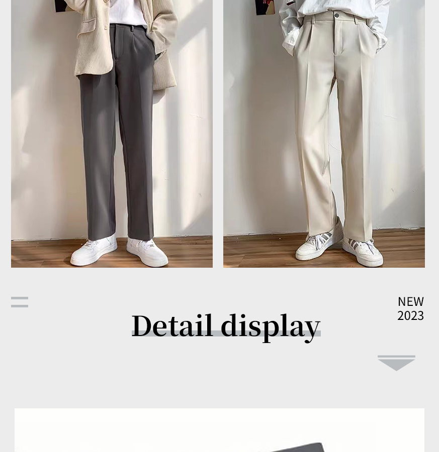 DS Korean Wide Leg Pants for Men 3 Colors Slacks Trousers for Men ...