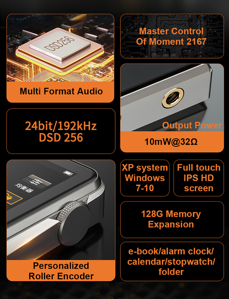 Uareliffe RUIZU A58 Music Player 16G Bluetooth HiFi Lossless Decoding ...