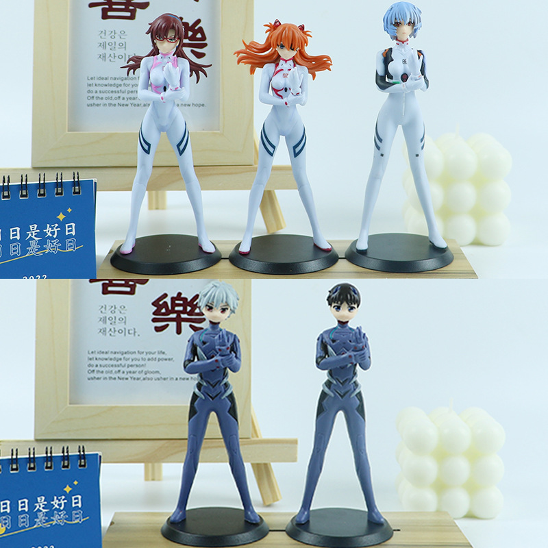 5Pcs/Set Anime NEON GENESIS EVANGELION Figure EVA Robot Driver Asuka ...