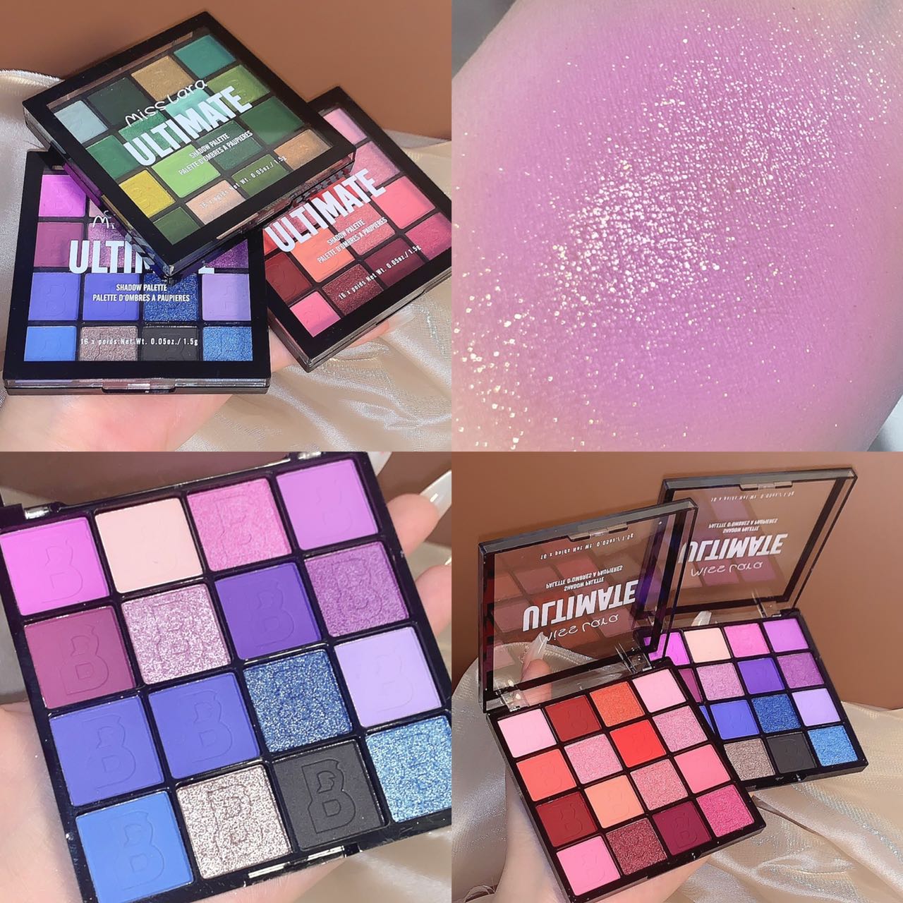 Miss lara 16 Color Jam Eyeshadow Plate Waterproof Shimmer Easy To Wear ...