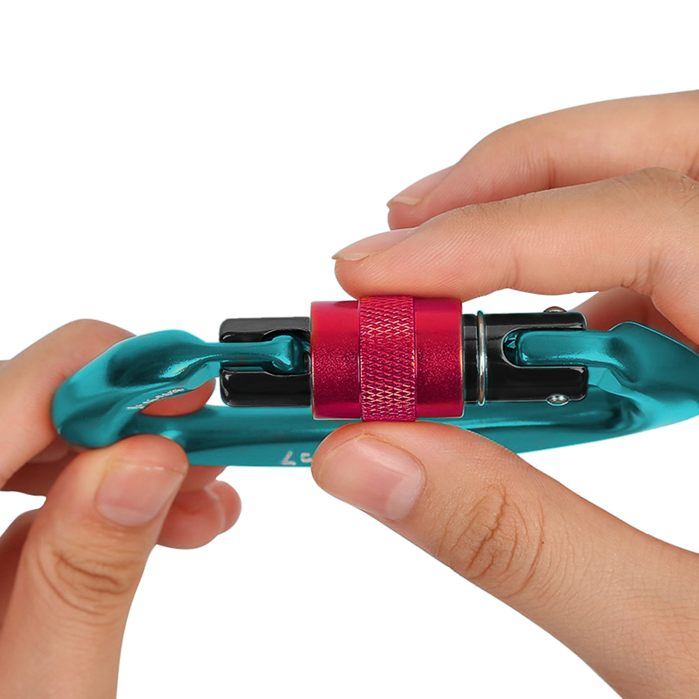 [COD] 25KN Professional Climbing Carabiner Screw Locking Gate Carabiner ...