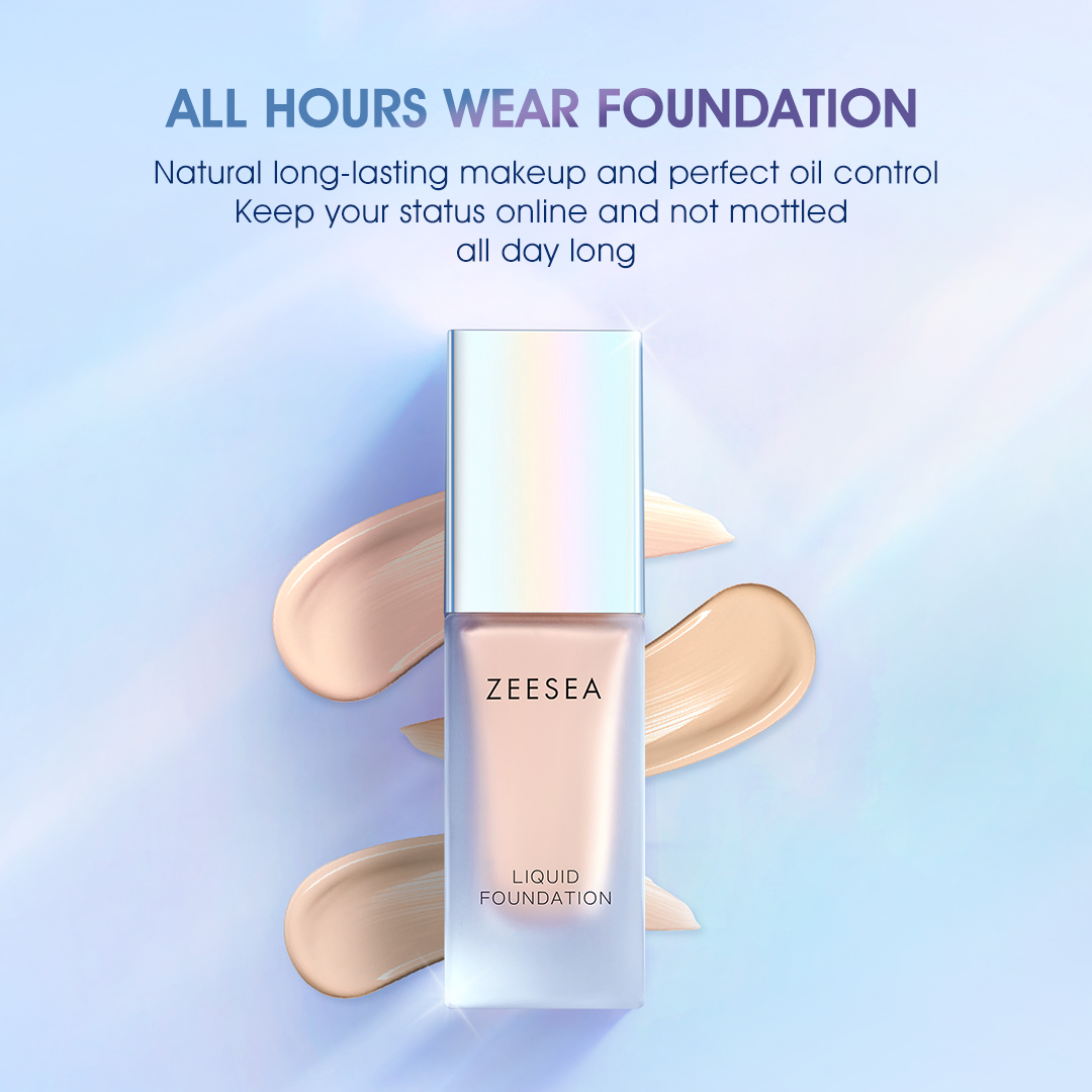 ZEESEA Anti-Makeup Long Lasting Liquid Foundation Matte & Poreless Finish Waterproof 20g ...