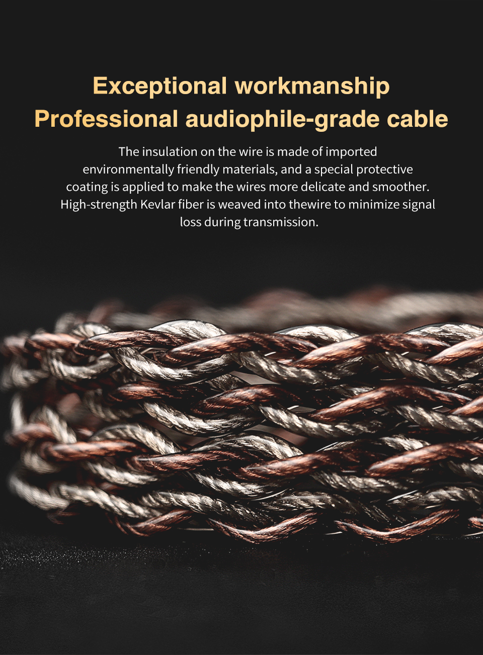 TRN RedChain Silver-Plated Copper With Mic Upgrade Earphone Cable For ...