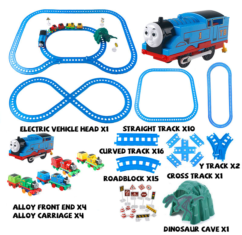 Set 54pcs Thomas the Train Toys Electric Alloy Magnetic Cars with ...