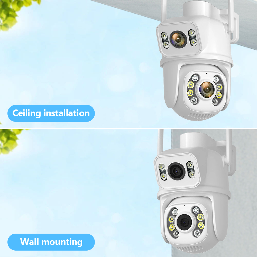 Hamrol Dual Lens 4K 8MP PTZ Wifi IP Camera 5X Zoom Motion Detection ...