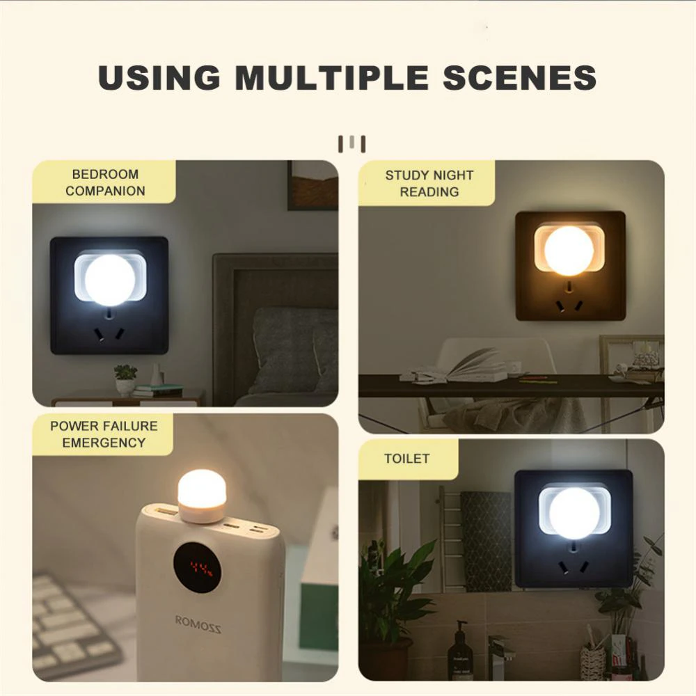 Popcorn USB Plug Mini LED Eye Protection Reading Lamp Small Night Light ...